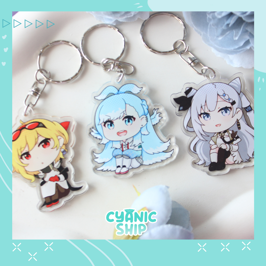 Jual Keychain Vtuber gen 3 Heroes Hololive ID Fan Merch Gantungan Kunci ...