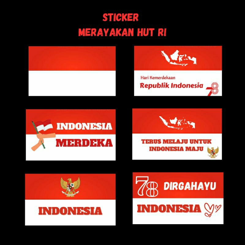 Jual Sticker Pipi Bendera Merayakan Kemerdekaan Hut Ri Dirgahayu