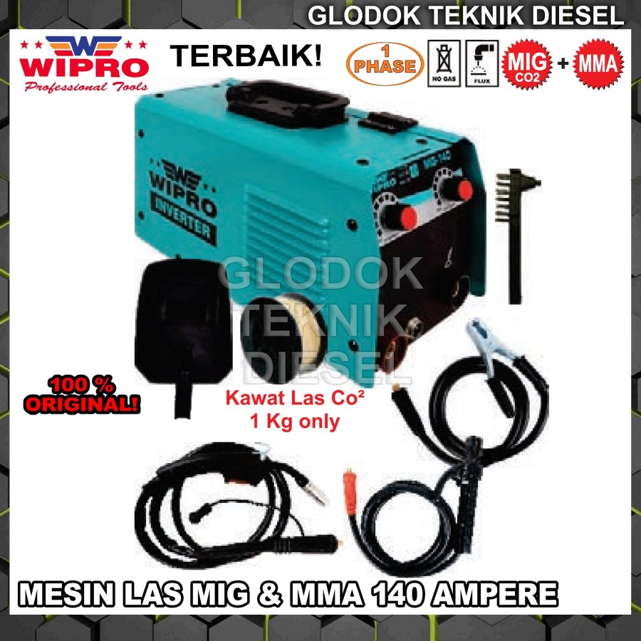 Jual Wipro Mesin Las MIG MMA 140 A Welding Machine MIG140 ORIGINAL ...