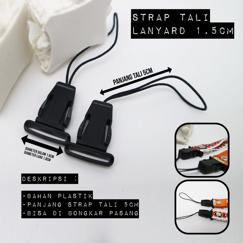 Jual Plastik Strap Gantungan Lanyard HP 1,5cm 2cm | Stopper HP Untuk ...