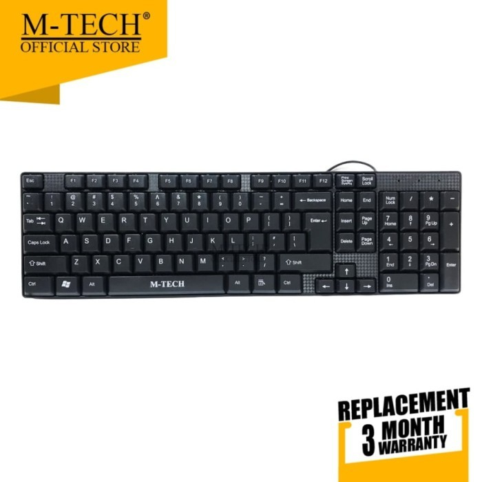 Jual Keyboard USB Standar M-Tech Original for PC Laptop MTech STK01 STK ...