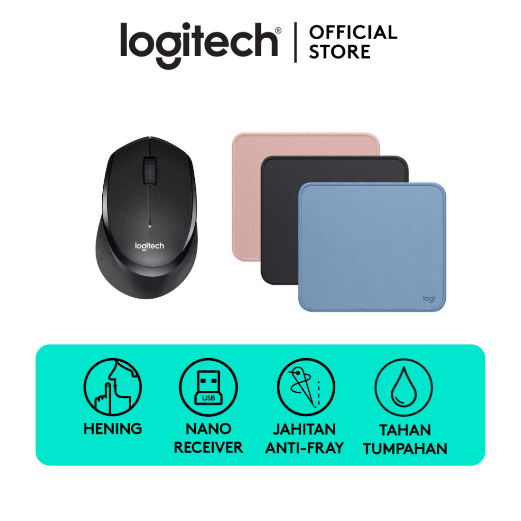 Jual [BUNDLING] Logitech M330 Mouse Wireless Silent Click & Mouse Pad ...