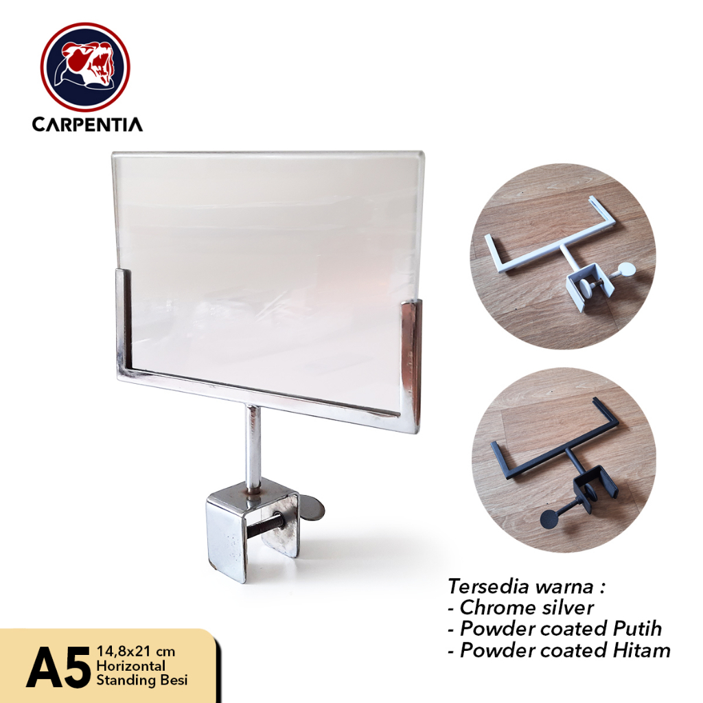 Jual Carpentia Acrylic POP Stand A5 - Display Penjepit Label Harga Akrilik - Sistem Jepit Putar ...