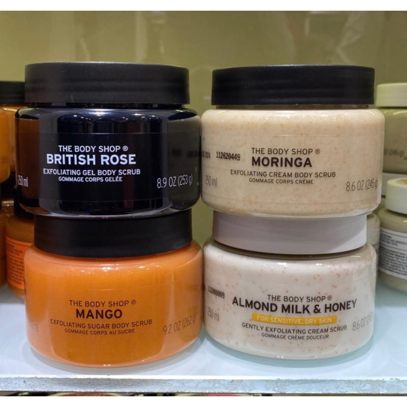 Jual THE BODY SHOP EXFOLIATING BODY SCRUB MANGO BRITISH ROSE ALMOND ...
