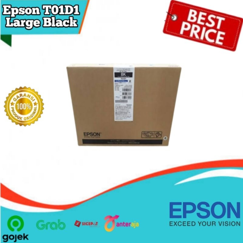 Jual Tinta Epson T01D T01D1 Black Large Original Cartridge (Printer WF ...