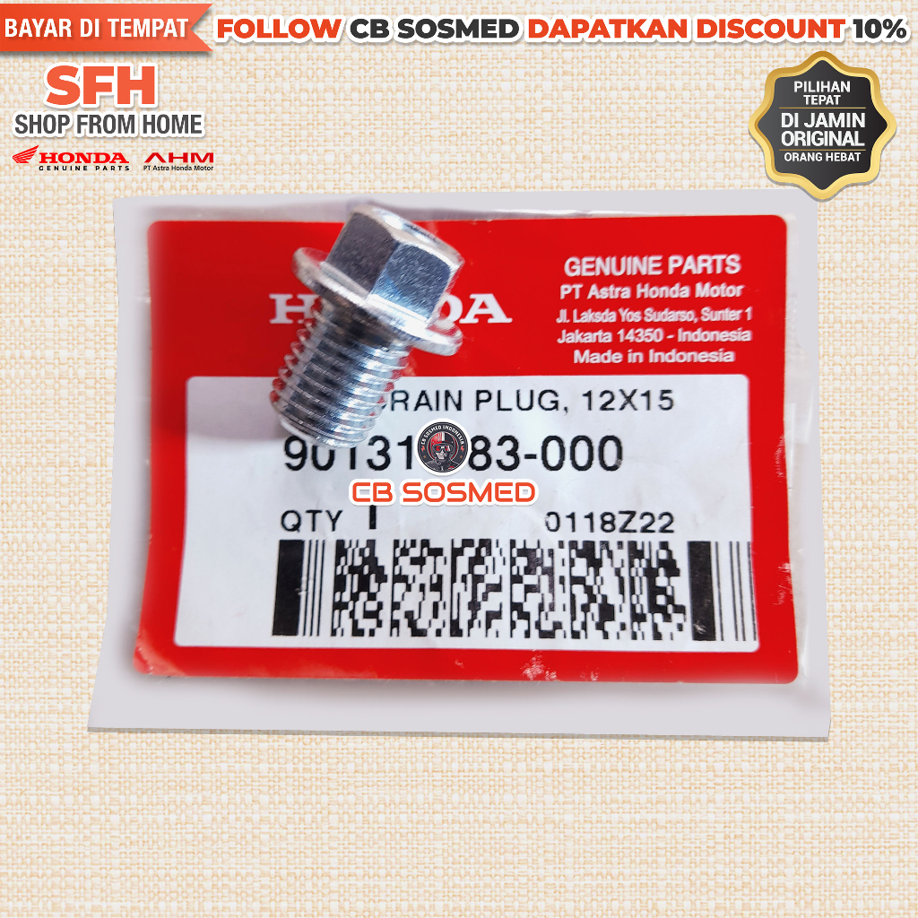 Jual Baut Tap Oli Vario 125 eSP K60R 2018 - 2022 Ring Aluminium ...