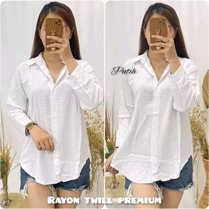 Jual (COD)KEMEJA MAUDY SHIRT // kemeja Wanita/ Kemeja Maudy Wanita //Kemeja Katun Rayoon Polos ...
