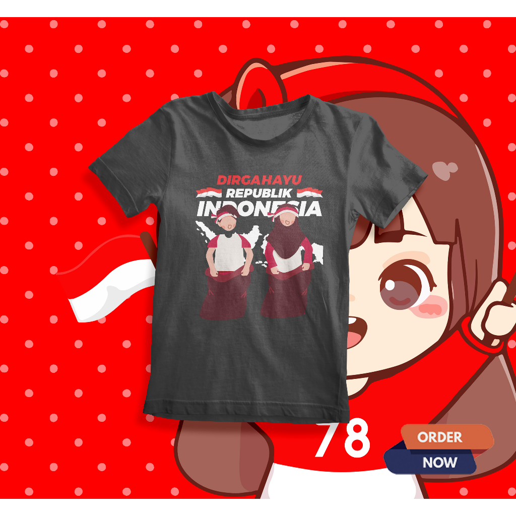 Jual KAOS ANAK HUT RI / KEMERDEKAAN INDONESIA / DIRGAHAYU | Shopee Indonesia