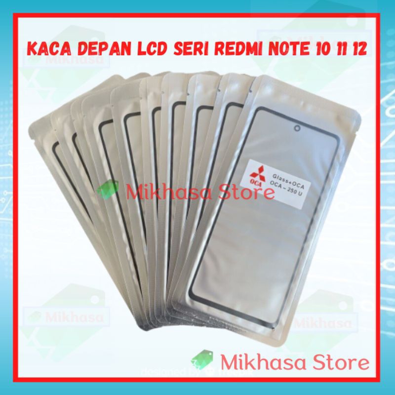Jual Kaca Depan Lcd Glass Plus Oca Xiaomi Redmi Note 10 11 12 10s Pro Max 4G 5G | Shopee Indonesia