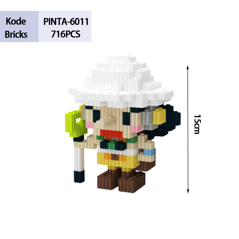Jual Nano Block One Piece Luffy Series DIY Mainan Balok Blok Susun Zoro ...