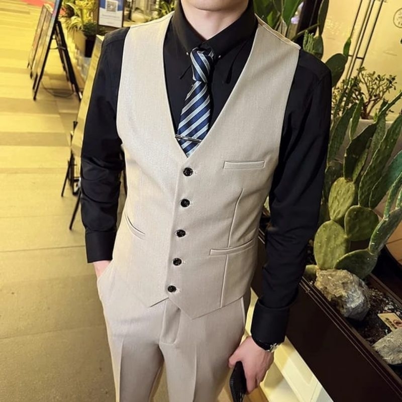 Jual Vest Formal - Setelan Dalaman Jas Pria - Rompi dan celana | Shopee ...