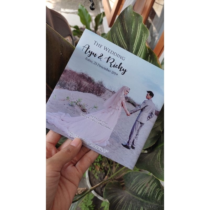 Jual undangan pernikahan murah aesthetic rustic custom full warna bisa ...