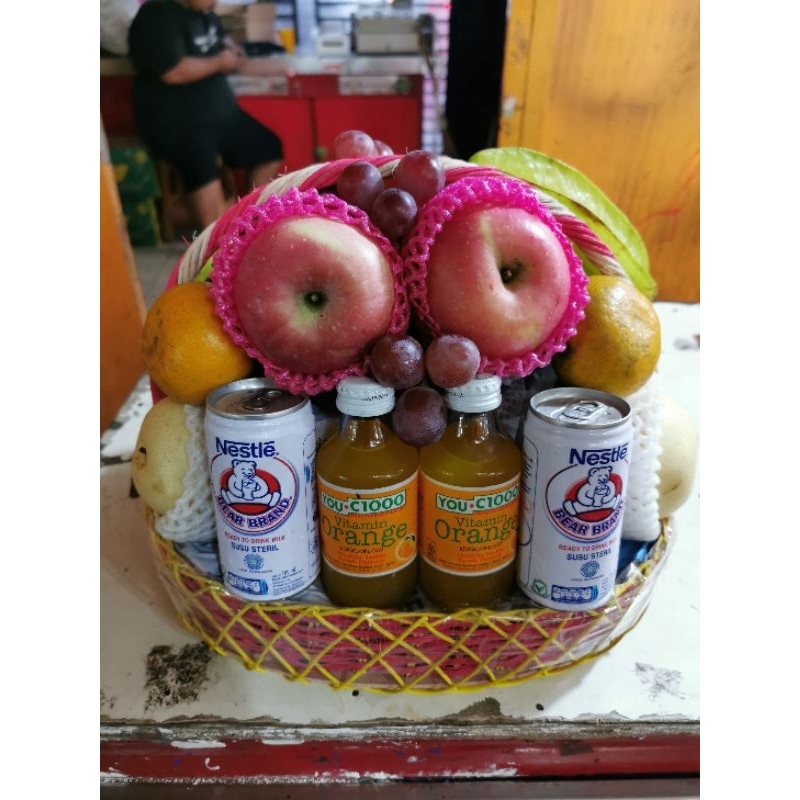 Jual PARCEL CAMPUR SUSU KALENG BERBRAND DAN C1000 | SET HAMPER BUAH MIX ...