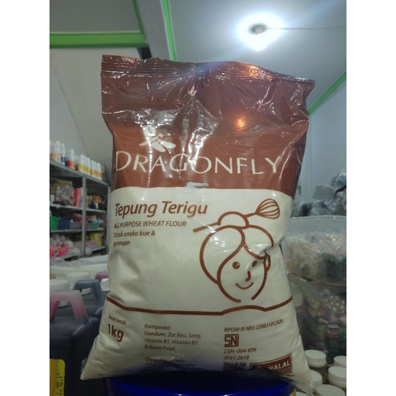 Jual Tepung terigu Dragonfly/ tepung protein rendah / ekonomis | Shopee ...