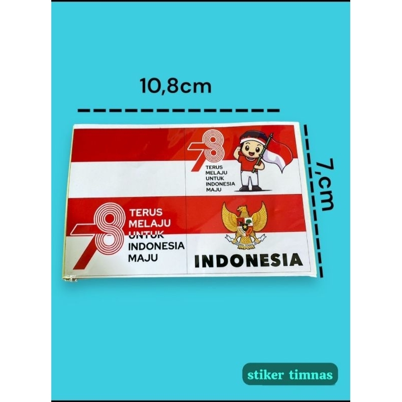 Jual setiker bendera merah putih / setiker tempel pipi isi 12 pcs ...