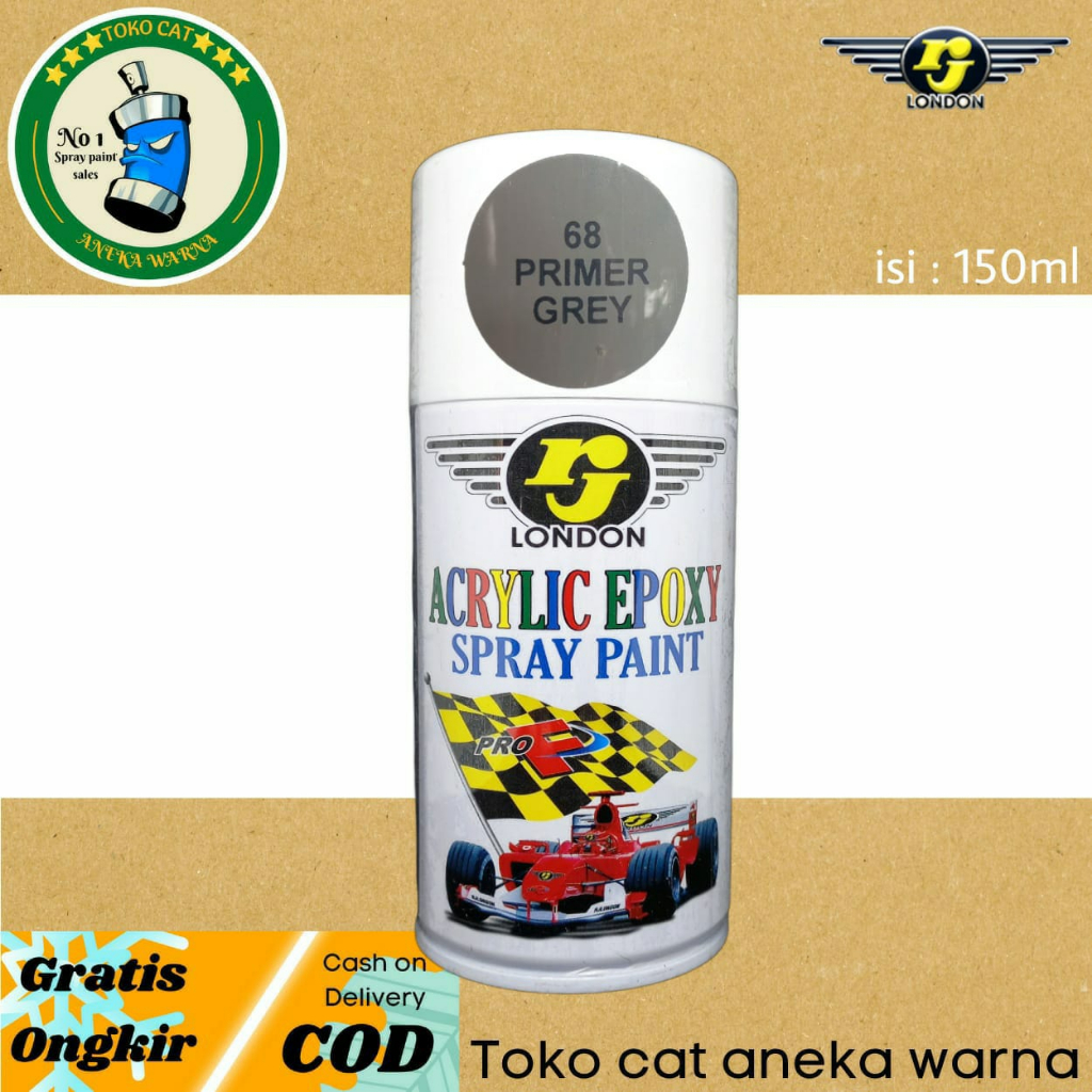 Jual pilox pilok 150ml 150cc primer grey surfacer poxy epoxy cat dasar rj london cat semprot ...