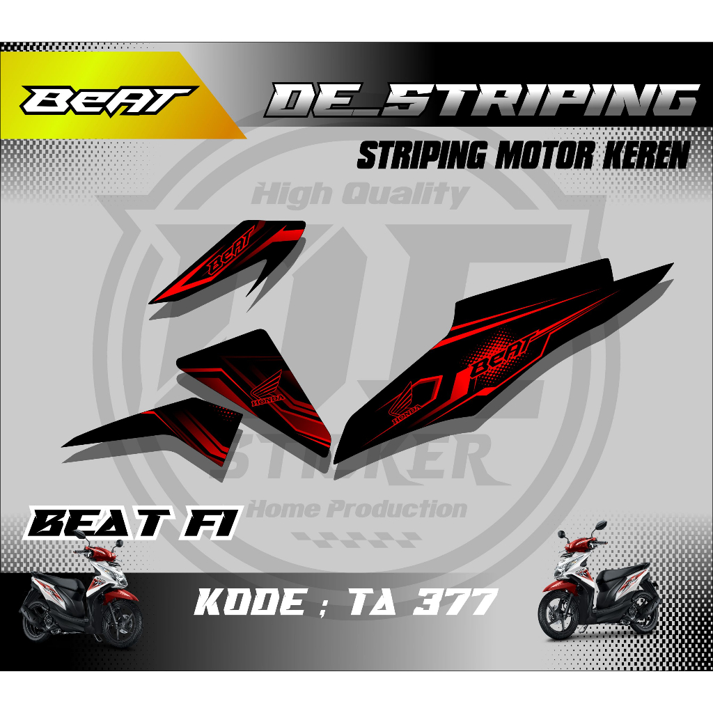 Jual Striping Sticker Motor Beat Fi 2013-2015 Semifull Stiker Beat Fi ...