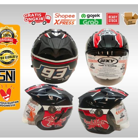 Jual HELM SNI / HELM OXY FALCON XR - HELM HALF FACE | Shopee Indonesia