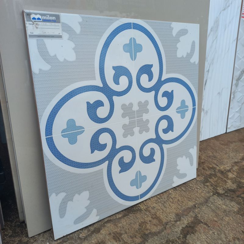 Jual KERAMIK LANTAI MILAN VIENNA BLUE 50X50 KW2 | Shopee Indonesia