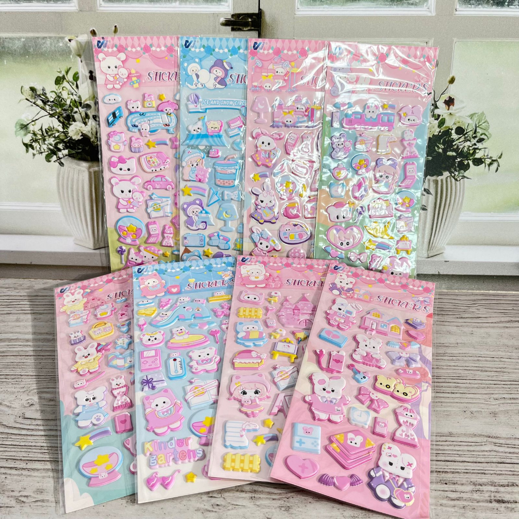 Jual Sticker Timbul 3D Cute Rabbit Kelinci / Stiker Imut Bunny Favorit ...