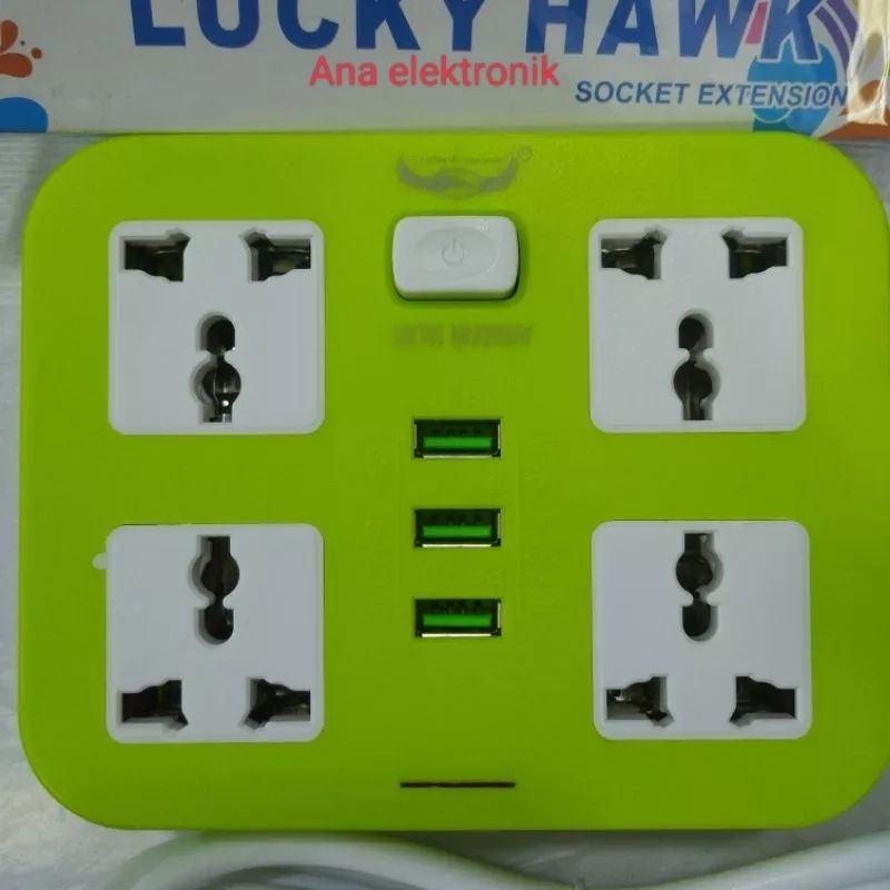 Jual stop kontak/ extension kaki 3 ada usb | Shopee Indonesia