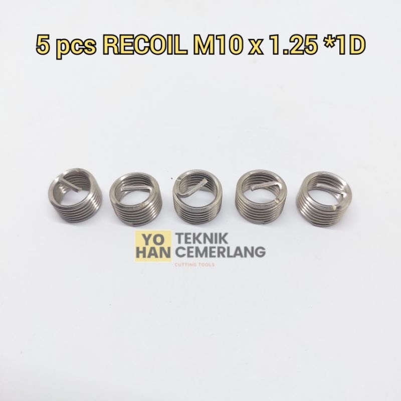Jual 5 pcs Recoil M10 x 1.25 Type 1D Verbos Drat Baut Kunci 14 Helicoil ...