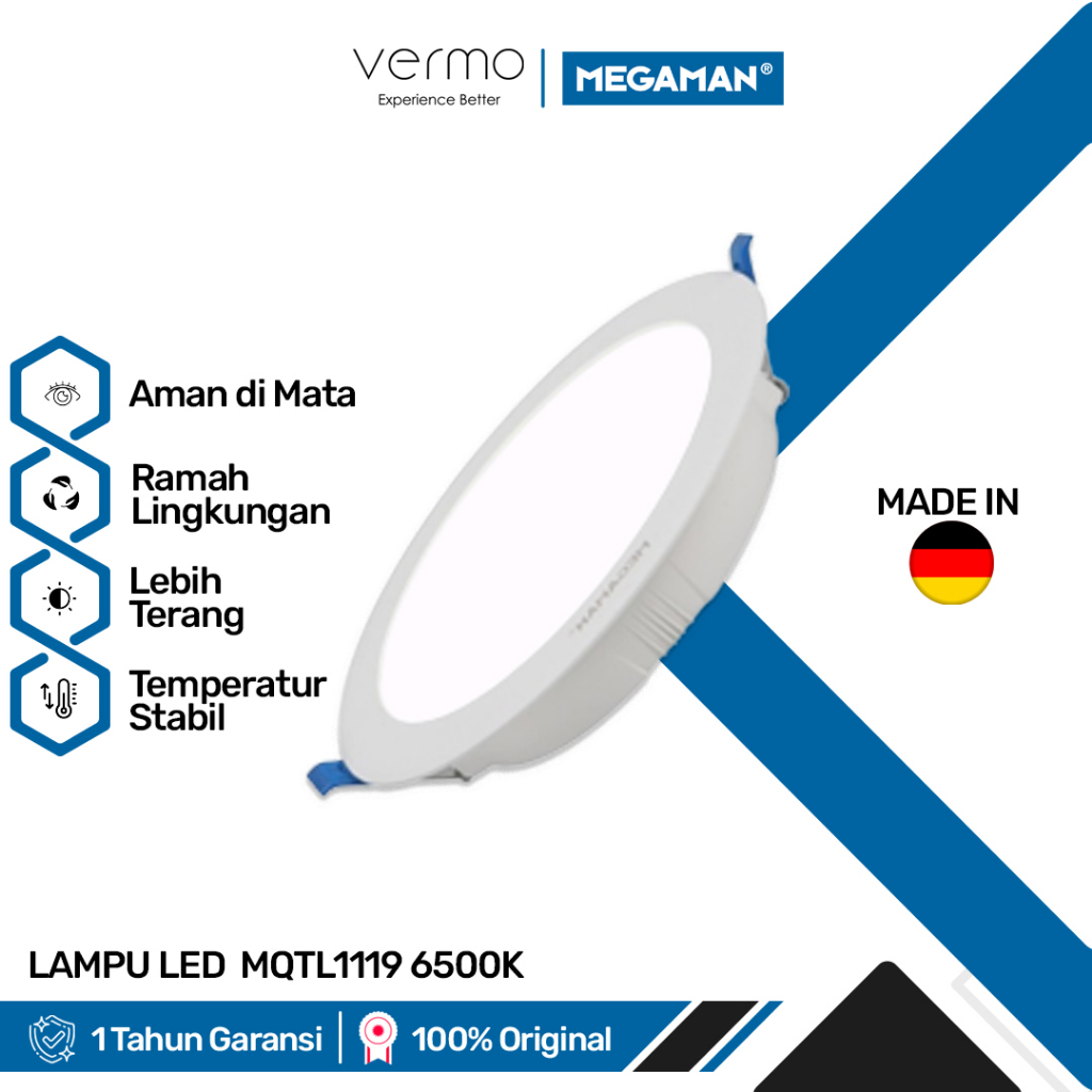 Jual MEGAMAN Lampu Downlight LED MQTL1119 6500K (Cahaya Putih) GARANSI ...