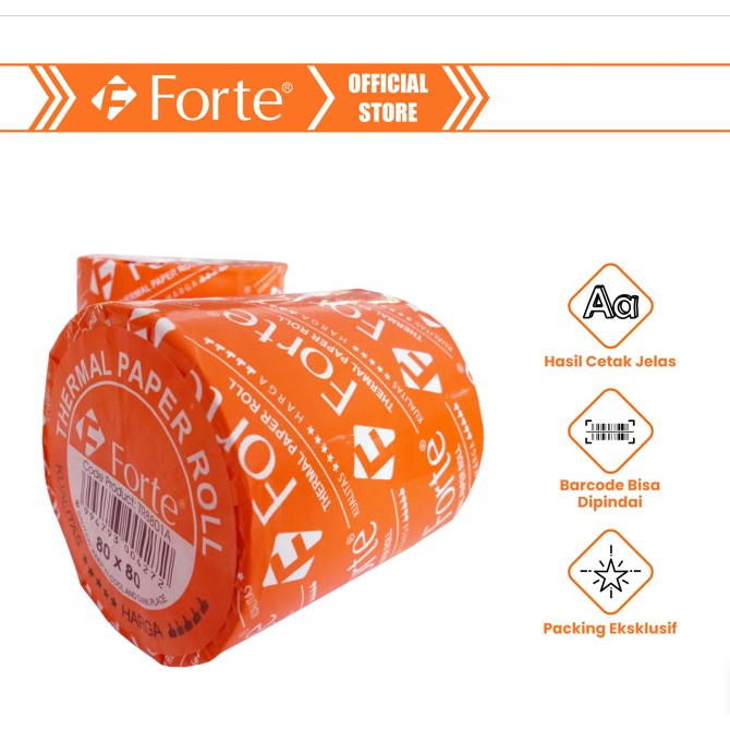 Jual [Forte] Kertas Thermal Struk Roll Kasir 80x80 | Shopee Indonesia