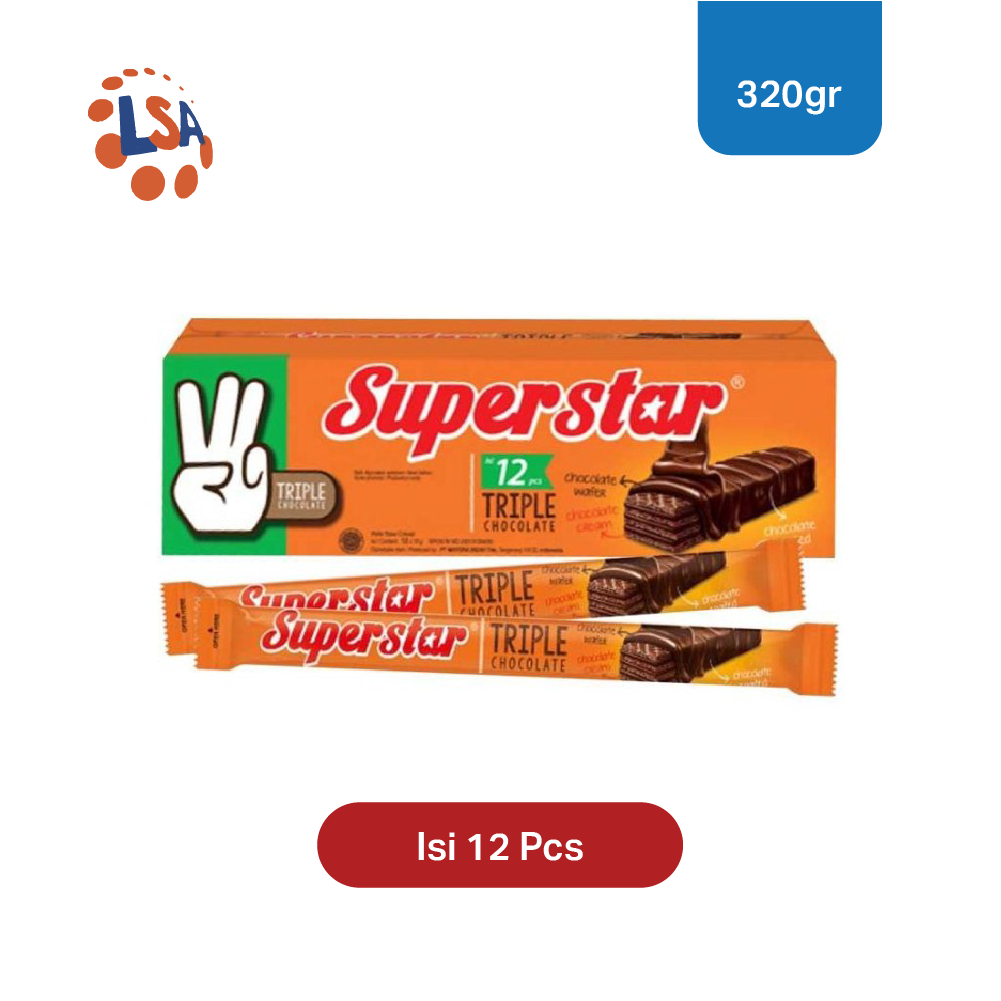 Jual Superstar Triple Chocolate Box 12 Pcs - @16gr | Shopee Indonesia