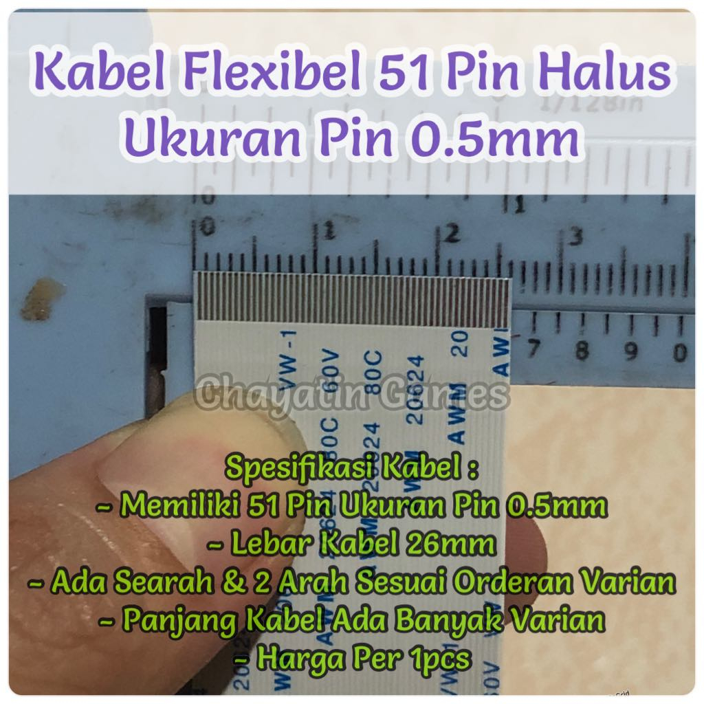 Jual Kabel Flexibel 51 Pin Halus Model & Panjang Varian Ukuran Pin 0 ...