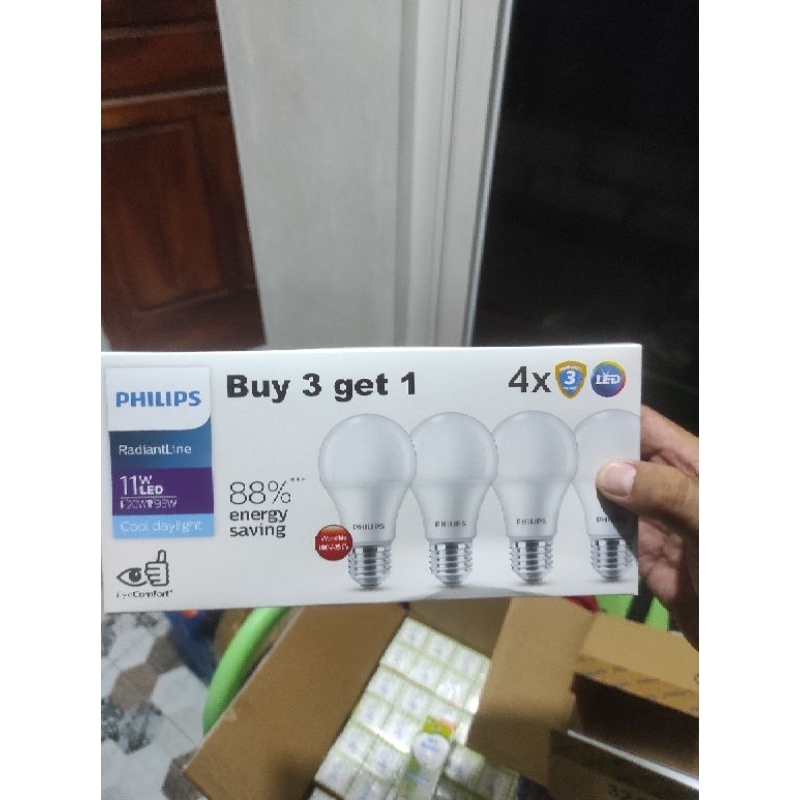 Jual isi 4 lampu Philips 11 W LED Putih ( Radiant Line) | Shopee Indonesia