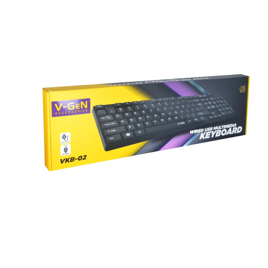 Jual Keyboard V-GeN VKB-02 USB Plug and Play | Shopee Indonesia