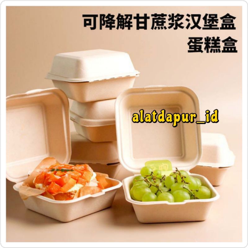 Jual 10pcs burger box bento box kotak box kue bento cake | Shopee Indonesia