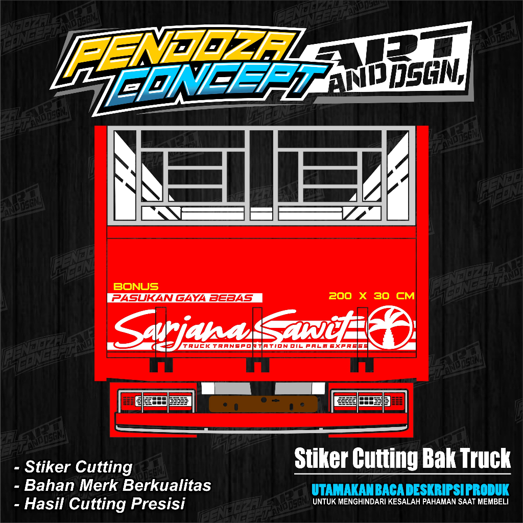 Jual STIKER BAK TRUK SAWIT STIKER BAK BELAKANG TRUK SARJANA SAWIT ...