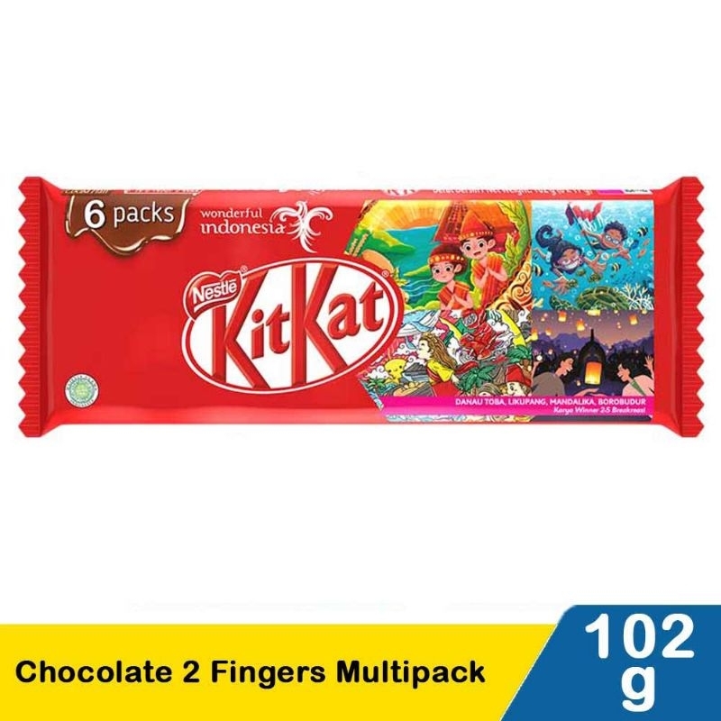 Jual Kit Kat Chocolate 2 Fingers Multipack 102G | Shopee Indonesia