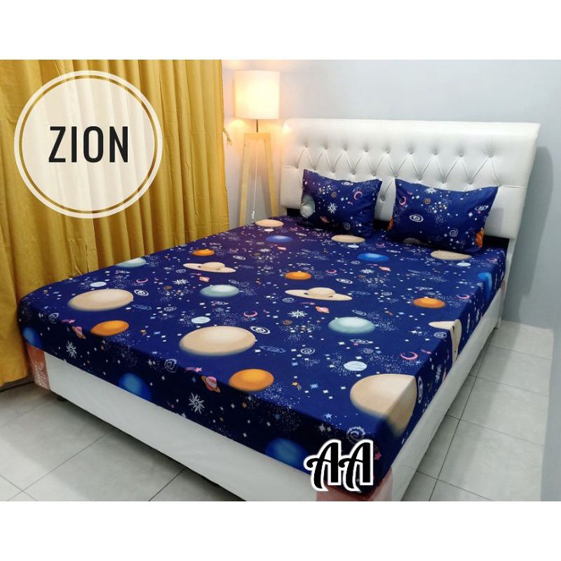Jual SPREI KARET KATUN PREMIUM 90/100/120/140/160/180/200 MOTIF PLANET ...