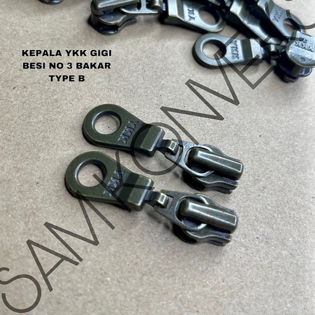 Jual Kepala Resleting / Kepala Zipper YKK Type Gigi Besi No 3 ATG Bakar ...
