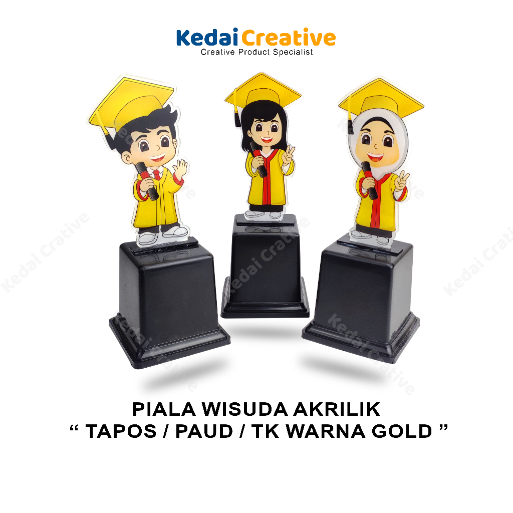 Jual Piala Wisuda Akrilik Anak TK PAUD Murah - WARNA KUNING | Shopee ...