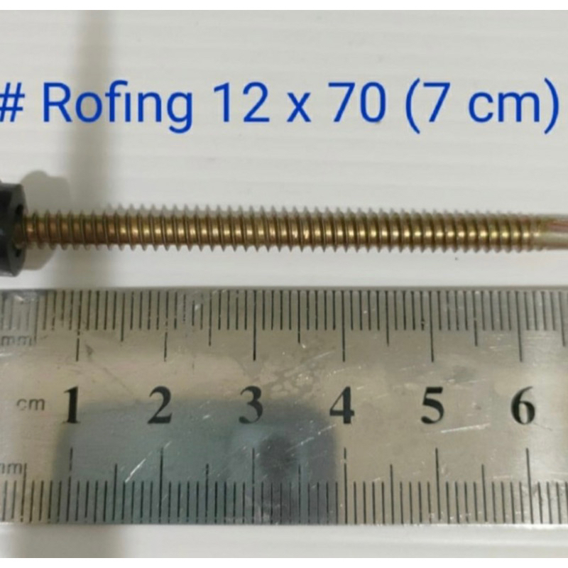 Jual Baut Roofing 12 x 70 mm 7cm Baud Skrup Sekrup Baja Ringan Kuning ...