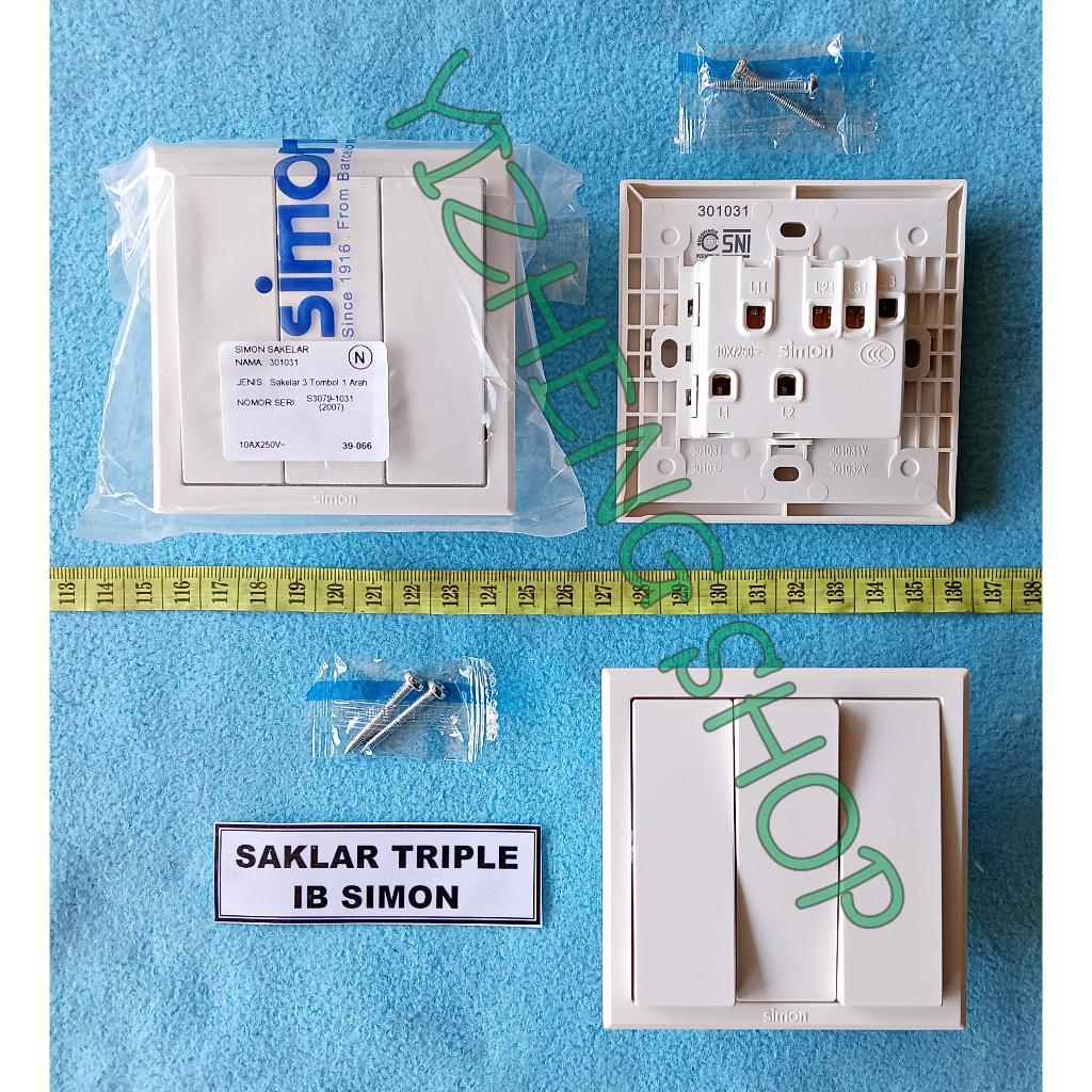 Jual SAKLAR TRIPLE IB SIMON | Shopee Indonesia