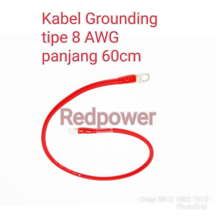 Jual Kabel 8 AWG untuk ground mobil panjang 60cm lengkap dengan skun ...