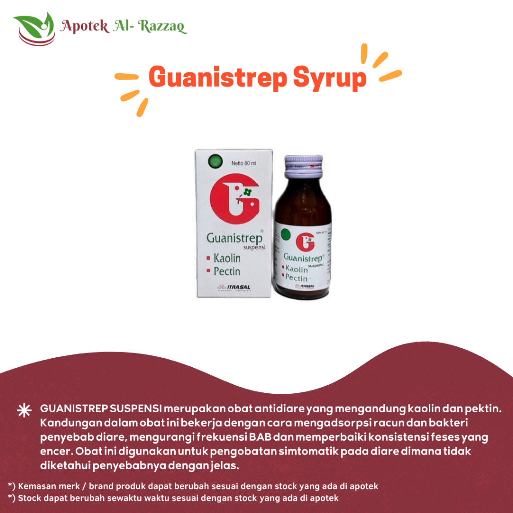 Jual Guanistrep Syrup 60 ml - Pencernaan | Shopee Indonesia