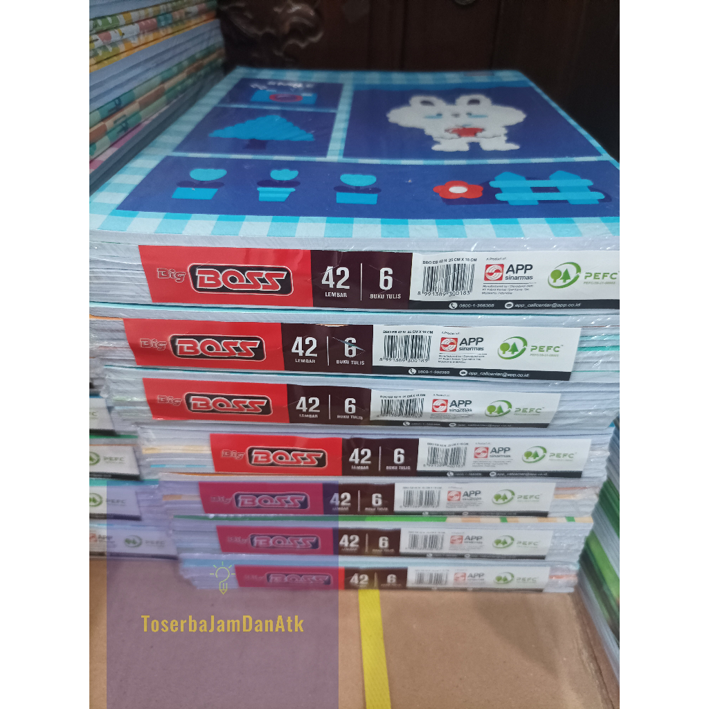 Jual Buku Tulis Big Boss 1 pack isi 6 buku ( 42 Halaman) / Buku Paket ...