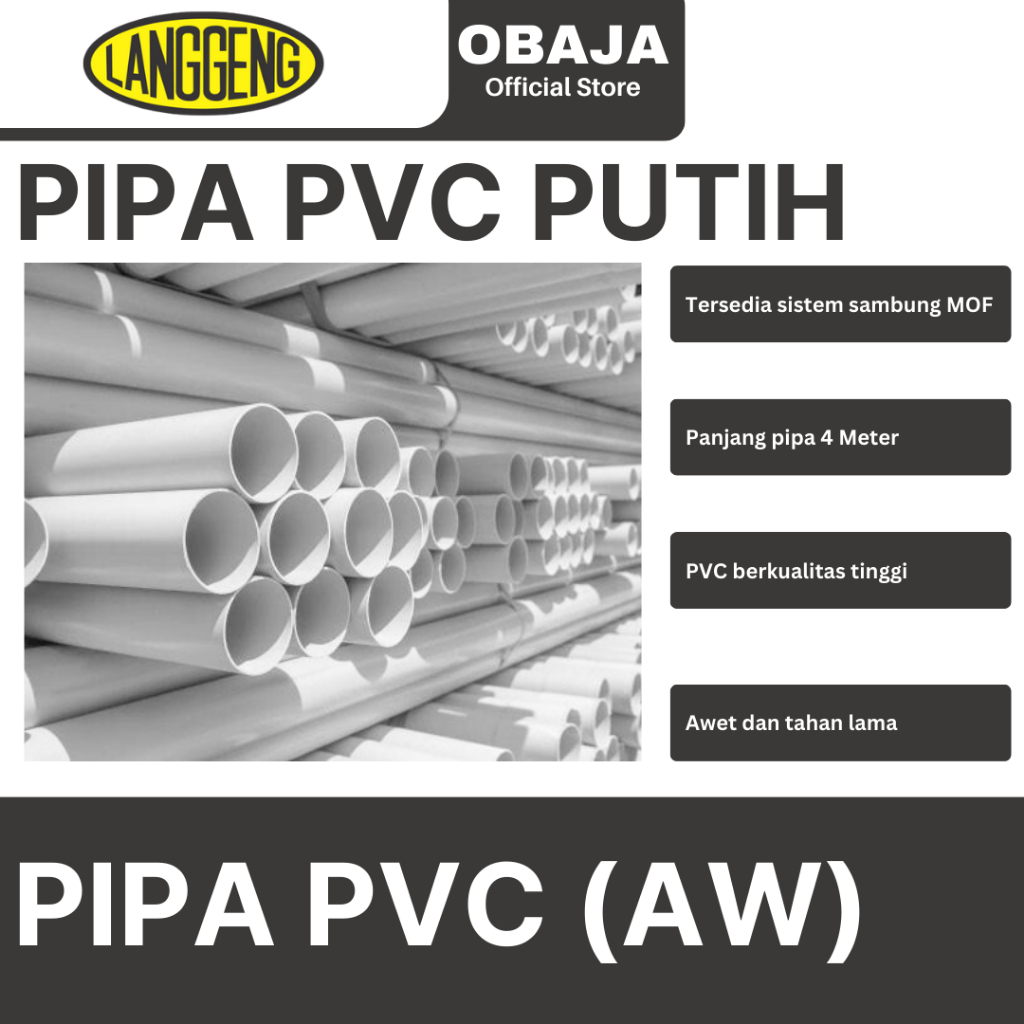 Jual Langgeng PIPA PVC AW 2 1/2 INCH/PIPA AW Langgeng 2 1/2 INCH | Shopee Indonesia