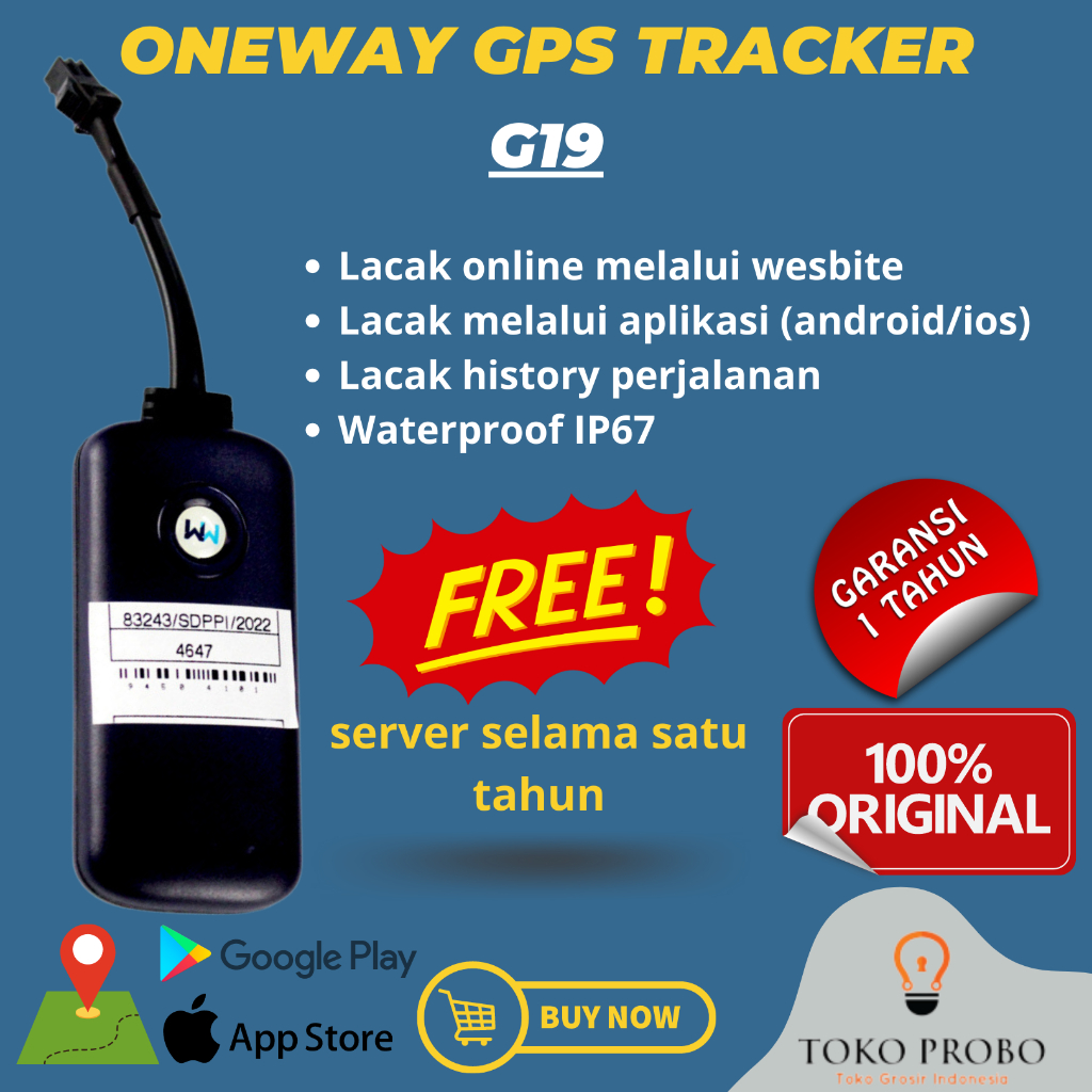 Jual GPS Tracker Lacak Kendaraan Oneway OW-G19 [2G] - GARANSI SETAHUN & FREE SERVER SETAHUN ...