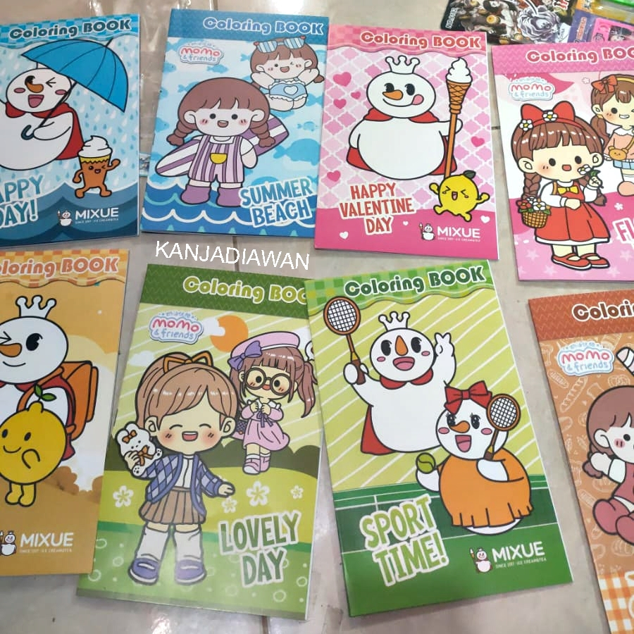 Jual Buku Mewarnai Sanrio Momo Mixue Coloring Book Mixue | Shopee Indonesia
