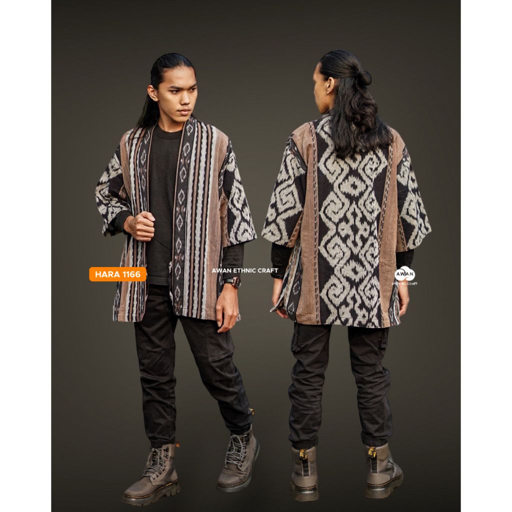 Jual Kimono Cardigan Tenun Etnik Pria Wanita Hara | Shopee Indonesia