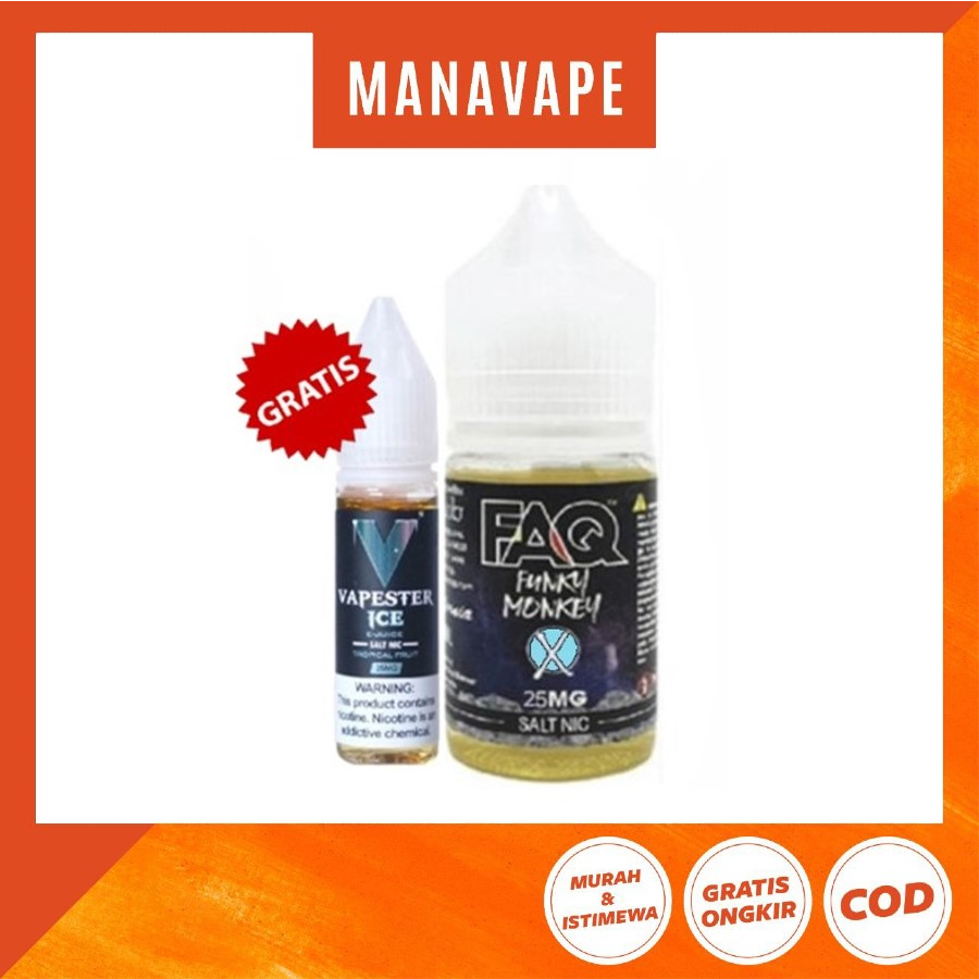 Jual FAQ FUNKY MONKEY X SALT NIC 30ML | Shopee Indonesia