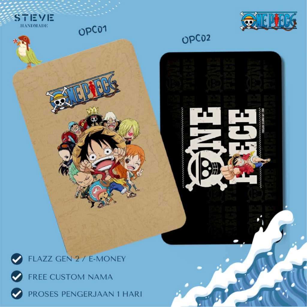 Jual Flazz Gen 2 Emoney Brizzi Tapcash One Piece Edition Custom Nama UV Print | Shopee Indonesia