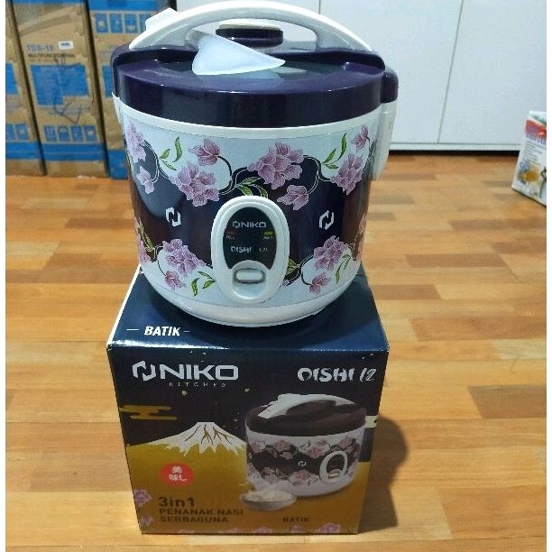 Jual Magic Com Rice Cooker Tutup Kaca Niko Oishi 1.2 Liter Penanak Nasi ...
